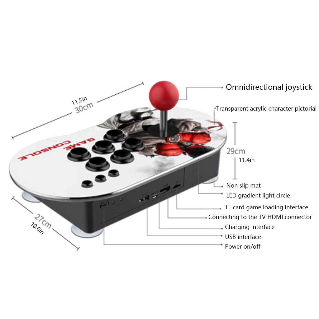 M9 TV Video HDMI high-Definition Game Console PS1 TV Home Dual Cable Rocker Handle 10000+Game Support TF Expansion 128G connectable Handle to Realize Four Person Fight Controller (256)