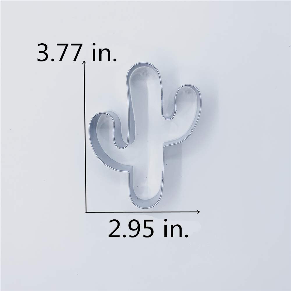LILIAO 3.8 inch Cactus Cookie Cutter, Stainless Steel