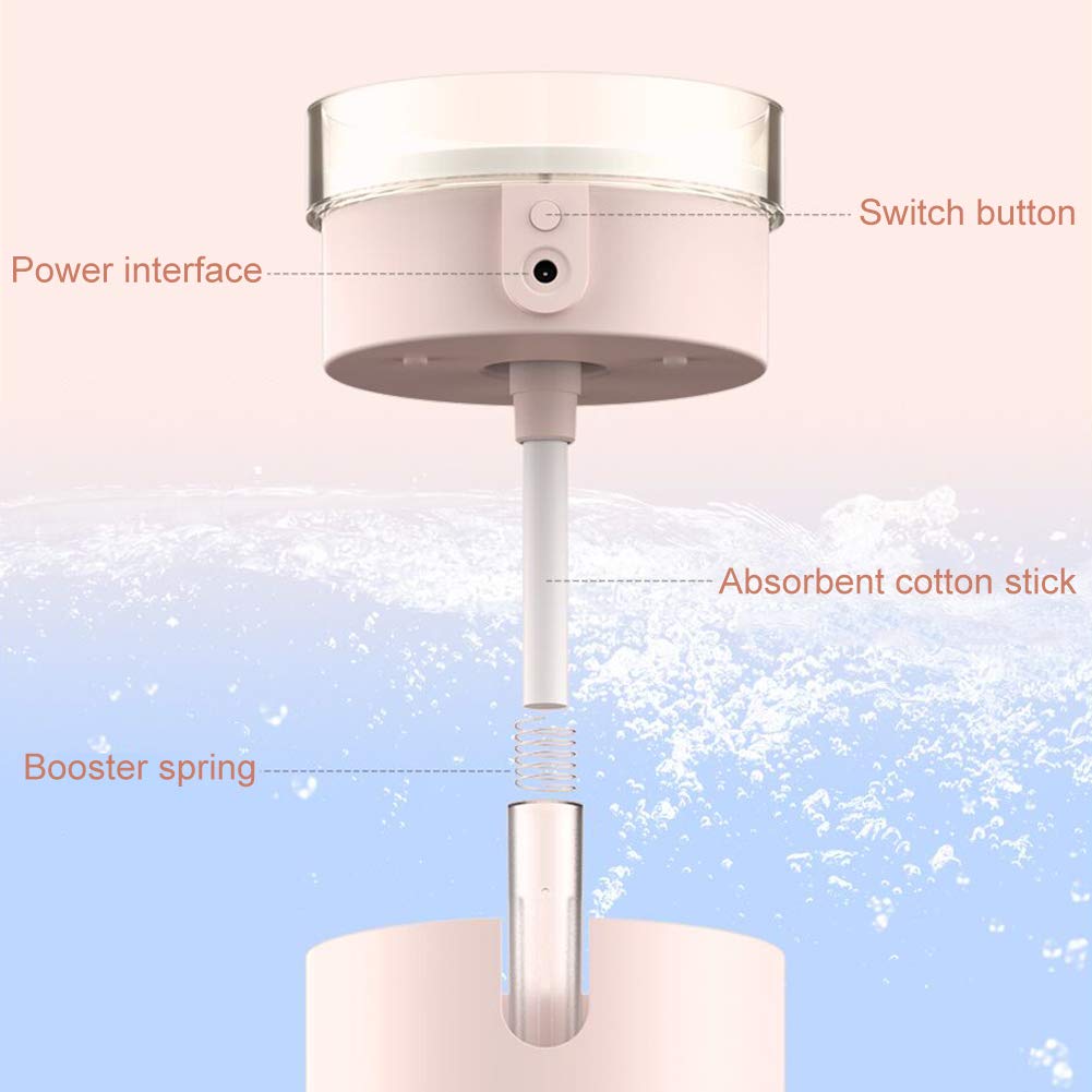 HARPAT Humidifier USB Small Humidifier 280ml Ultrasonic Portable Mini Humidifier with LED 4Hours Auto Shut Off for Home, Office, Yoga Pink