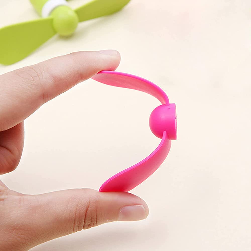 Mini Cell Phone Fan - Colorful and Powerful 2-in-1 Fan for iPhone/iPad/Android Smartphone/Tablet - Cell Phone Summer Accessories - (6-Pack) 3.55''D x 3.55''W x 1.55''H
