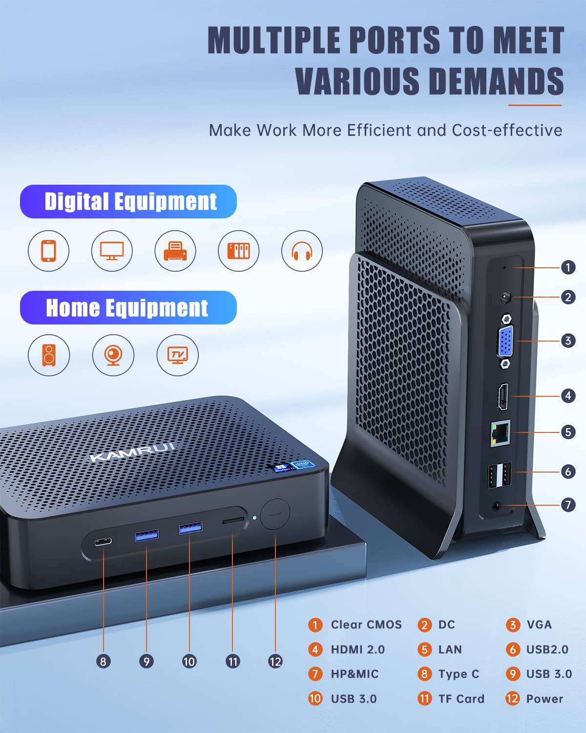 KAMRUI JK06 Fanless Mini PC Windows 11, Intel 11th Gen N5100 Desktop Mini Computers, 8GB DDR4 256GB ROM Tiny Small Computer Tower Support 4K UHD, Business Micro PC with Type C/USB 3.0/LAN/Dual WiFi