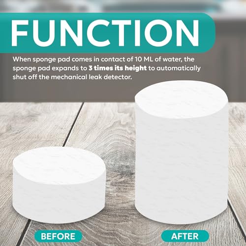 Metpure Replacement Pads for Automatic Leak Detectors in Under Sink Reverse Osmosis Water Filtration Systems - Replacement Pads Only 5/8" Diameter x 5/16" Height (2 Pack)