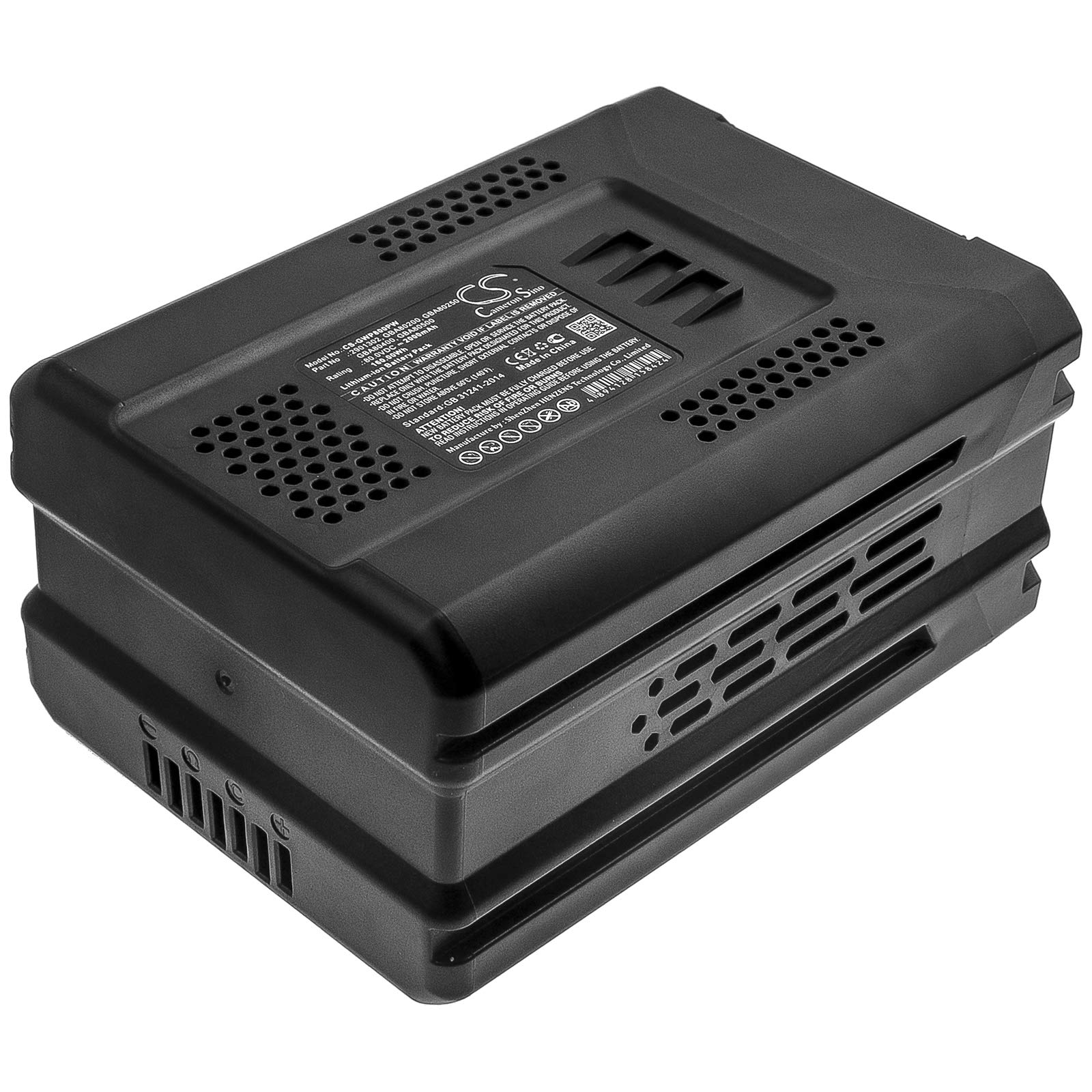 KRADOX 80v Compatible with Battery Greenworks 2901302, GBA80200, GBA80250, GBA80400, GBA80500 RO 80V 10”Brushless Cordless P, STBA80L210