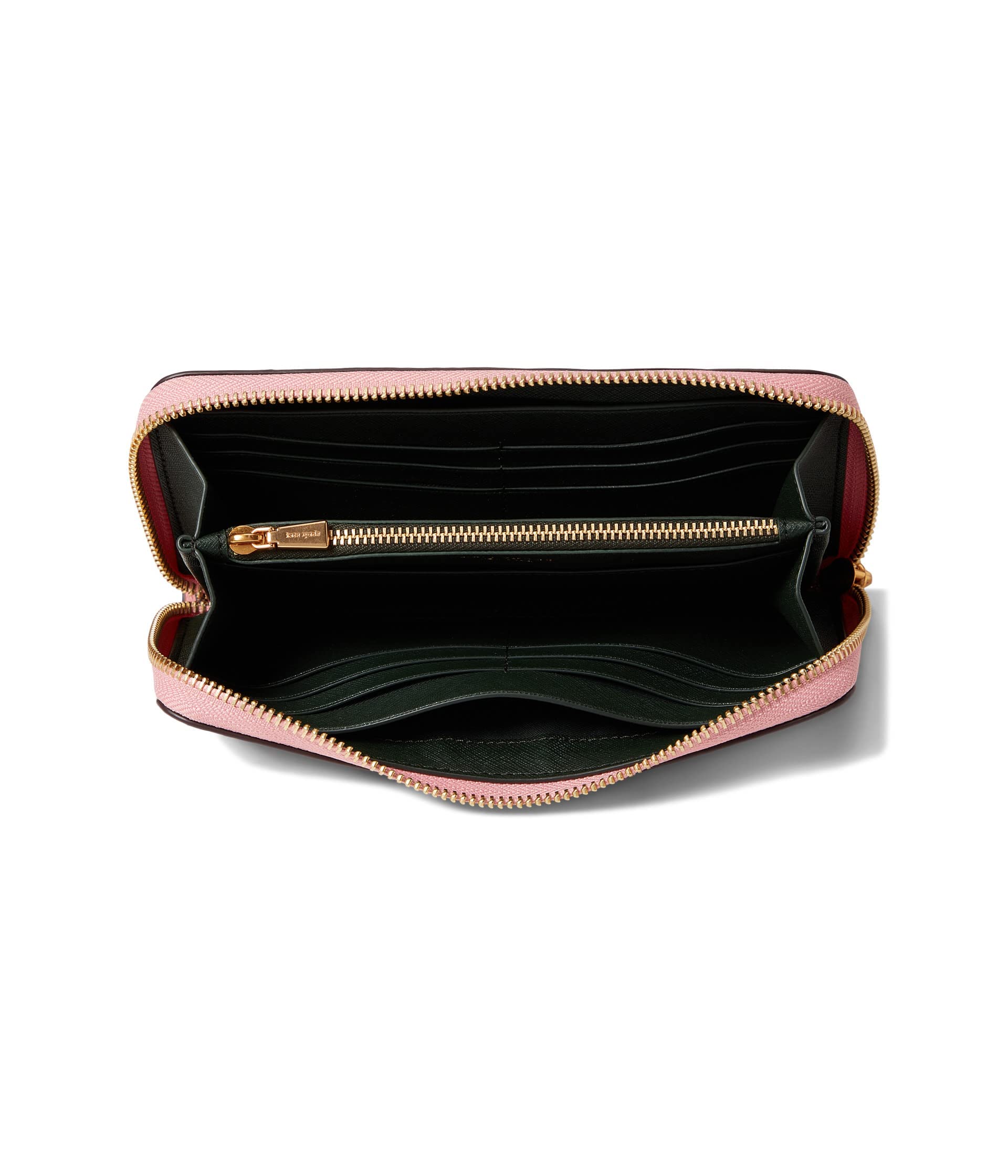 Kate Spade New York Morgan Leopard Printed Saffiano Leather Zip Around Continental Wallet Dancer Pink One Size