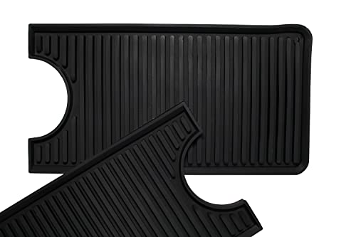 Kitchen Sink Faucet Mat Splash Guard (Black) - 15" x 4" Inches Faucet Drip Catcher for Sink - Backsplash Protector for Counter - Kitchen Sink Accessories