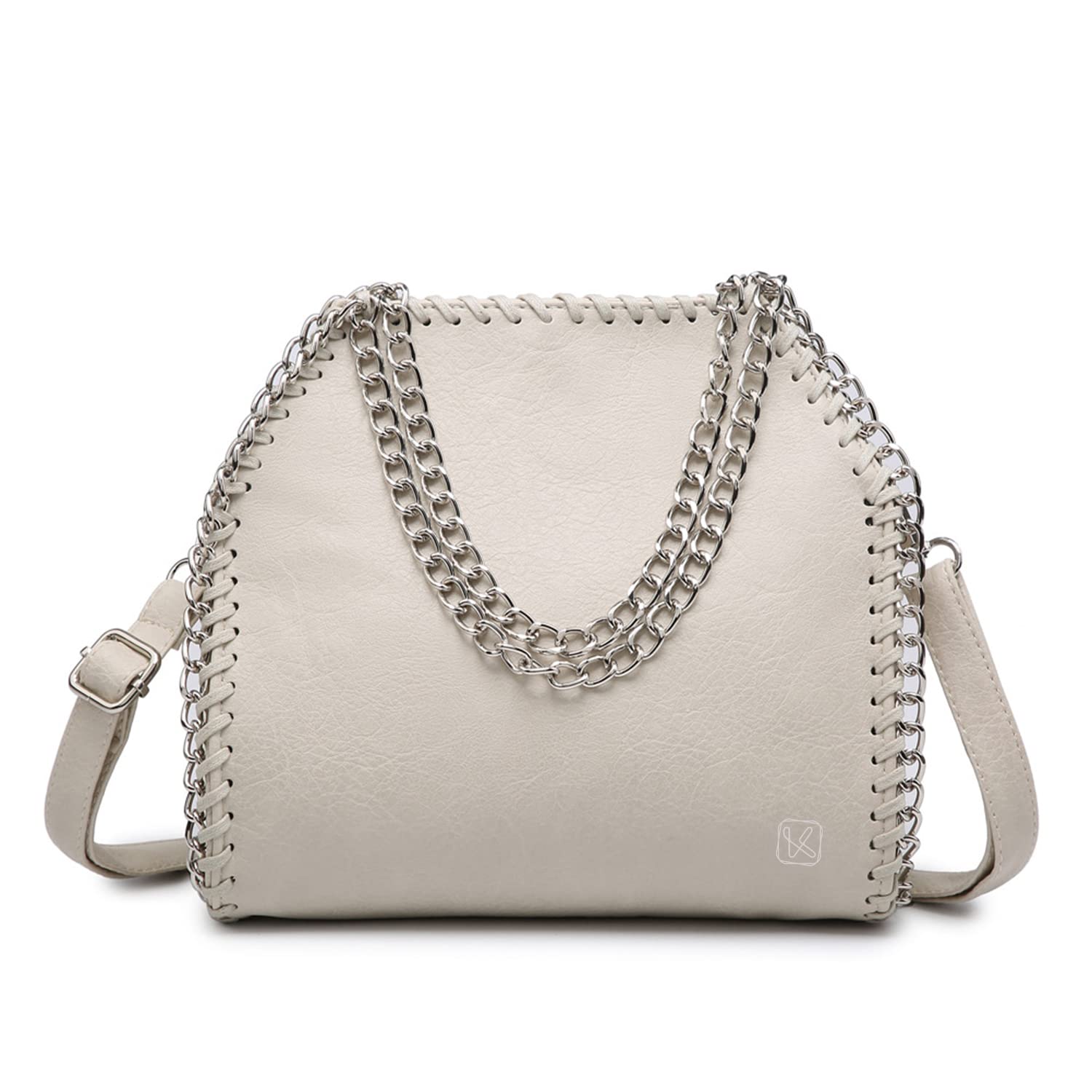 KKP Women's Textured Leather Crossbody Bag Purse Handbag