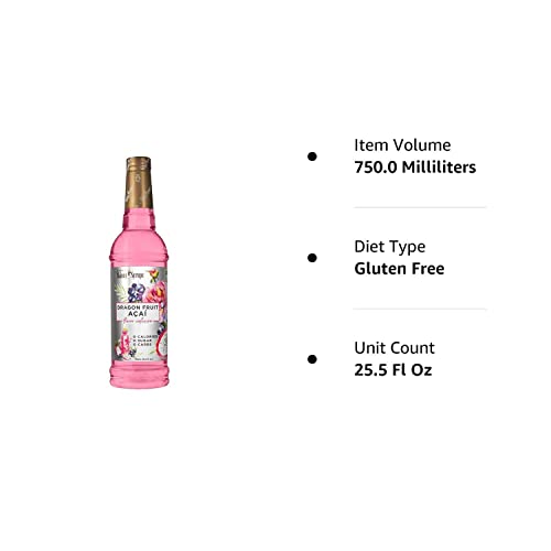Jordan's Skinny Mixes Kosher Skinny Syrup Flavor Infusions (Dragon Fruit Acai)