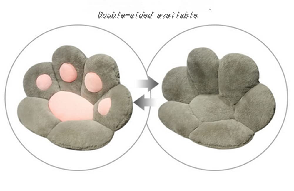 JOSON Cat's paw Cushion Comfortable Bear's paw Chair Cushion Cute Sofa Office Floor seat Cushion (27.8 x 23.6 inch Grey)