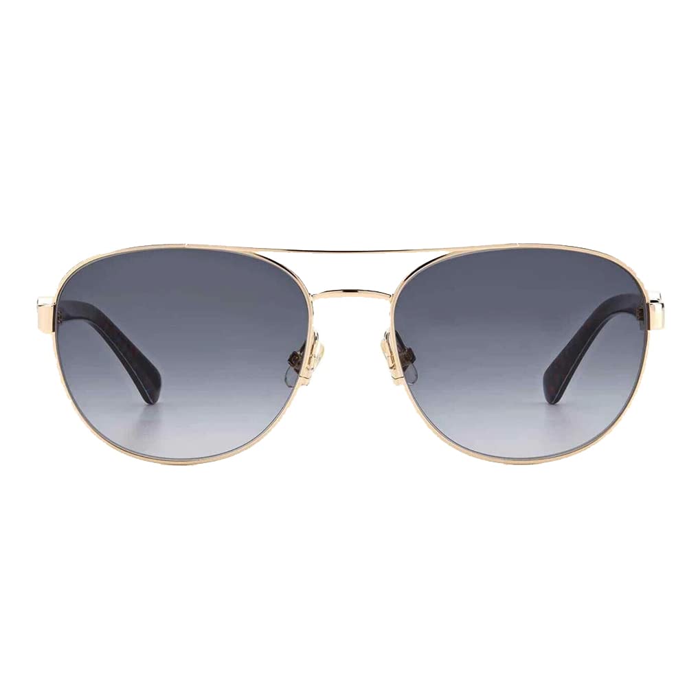 Kate Spade New York Women's Raglan/G/S Aviator Sunglasses, Gold, 56mm, 17mm