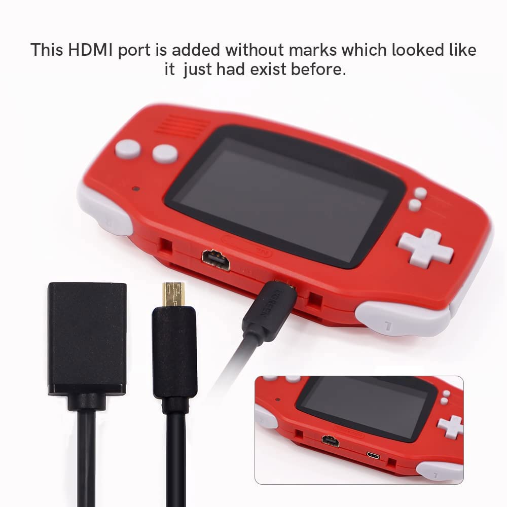 HISPEEDIDO GBA 32Pin Transfer to HDMI Adapter Cable DIY Spares PCB Kits Updated Replacements Play Games on TV Compatible with Game Boy Adavance