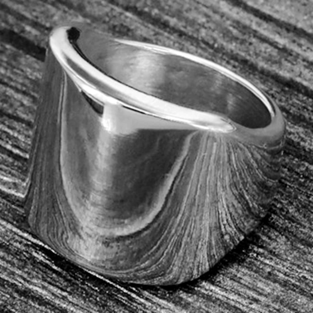 Jude Jewelers 16mm Stainless Steel Chunky Wedding Band Statement Promise Party Biker Ring (Silver, 9)