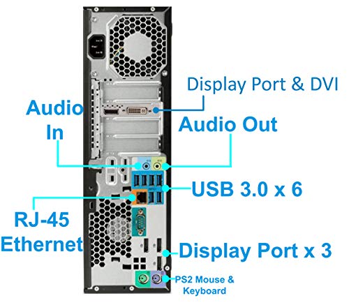 HP Z240 Workstation SFF Desktop PC, Intel Core i5-6500 Upto 3.60GHz, 32GB RAM, 1TB SSD, AMD Radeon HD 8570 1GB 4K, DisplayPort, HDMI, DVI, AC Wi-Fi, Bluetooth - Windows 10 Pro (RENEWED)