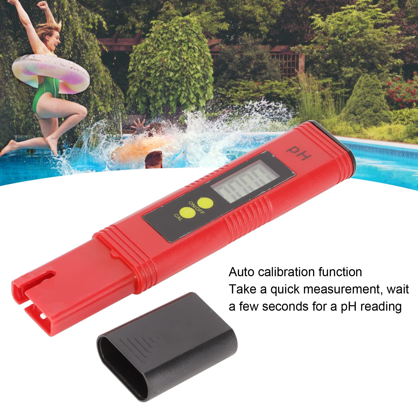 Pen Type PH Meter, Small Portable Rustproof Water Quality Tester, ATC (Type 1)