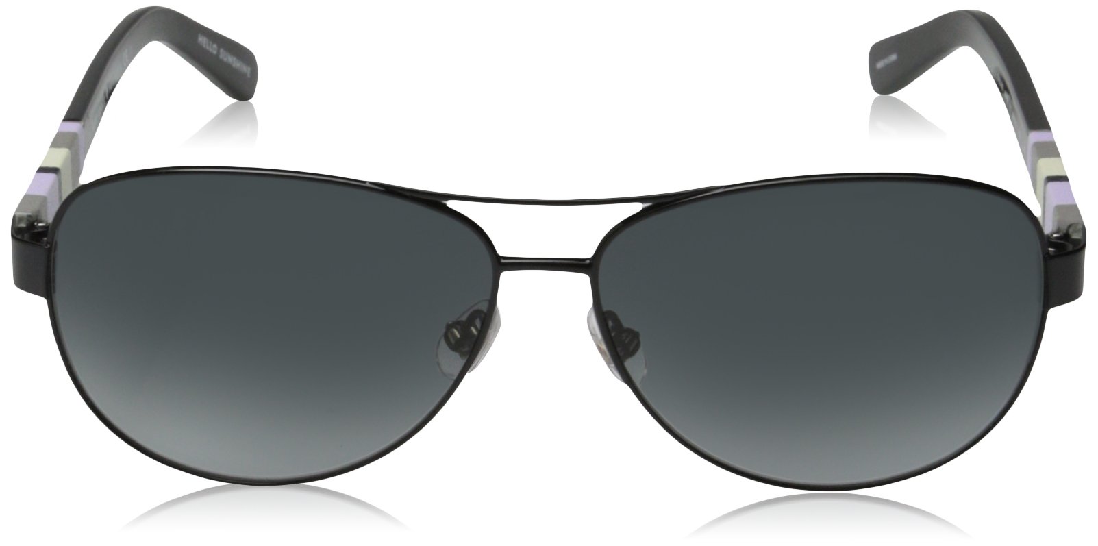 Kate Spade New York Women's Dalia Aviator Sunglasses, Shy Black & Gray Gradient, 58 mm