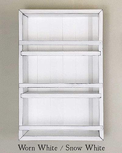 Mansfield Cabinet No. 102 - Solid Wood Spice Rack Cabinet White/White