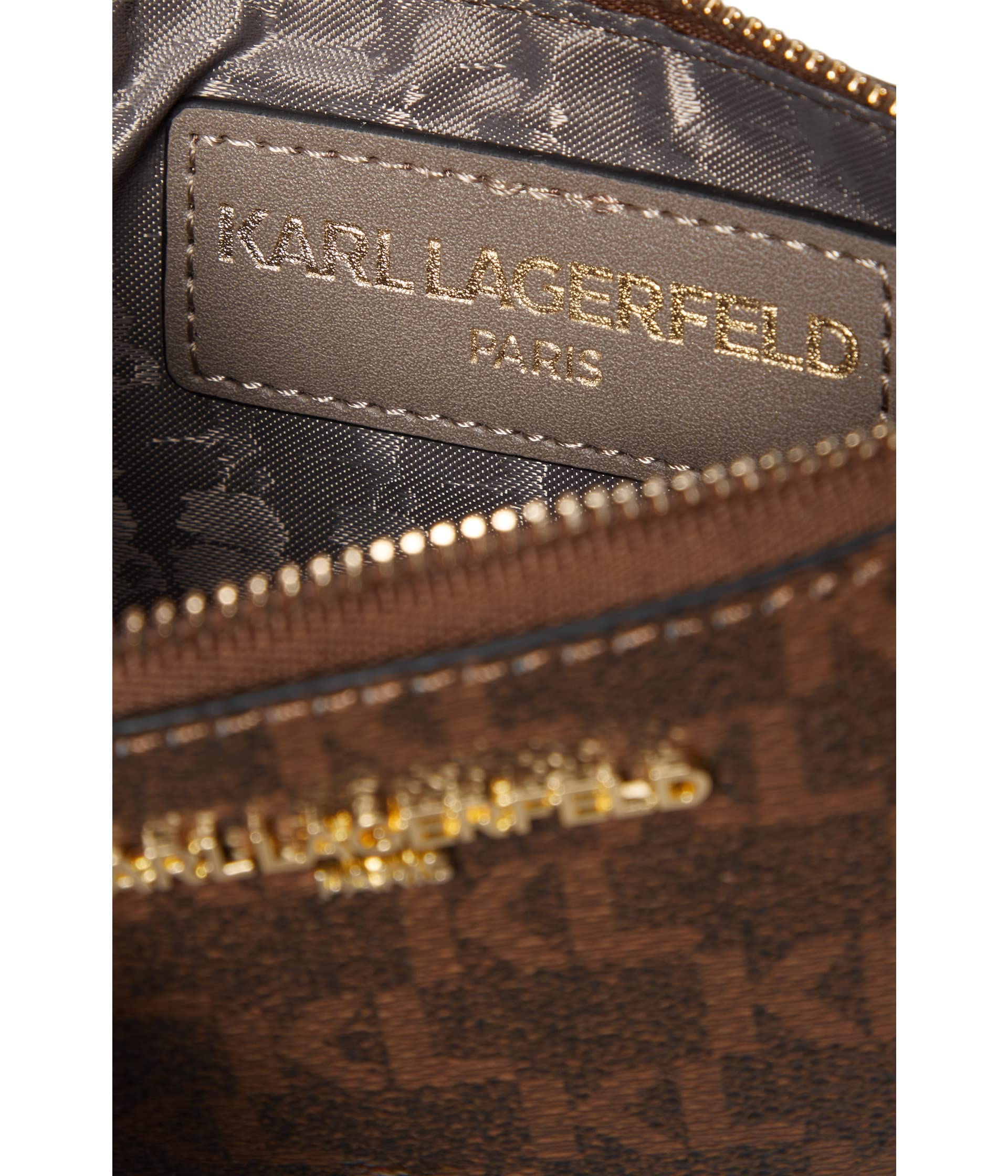 KARL LAGERFELD Paris SLG Brown/Khaki/Red One Size