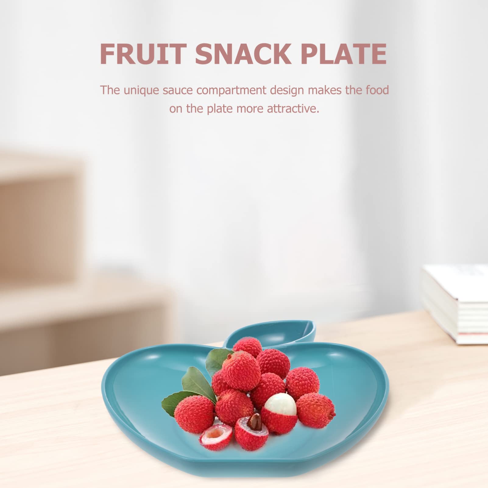 Kichvoe Apple Dumpling Plate Snack Plate Dipping Plates Sashimi Tray Japanese Snack Serving Tray Snack Dessert Plate Sushi Server Cake Server Plastic Snack Tray Fruit Child Mustard Vinegar
