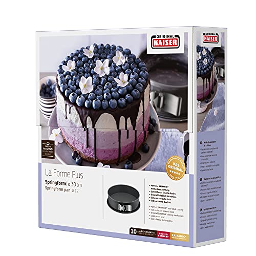 Kaiser La Forme Plus Springform with Flat Bottom, Ø 30 cm, Grey