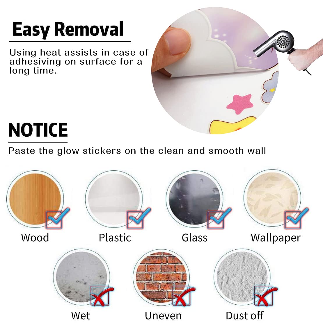 MESU Glow in The Dark Wall Decals Luminous Moon Stars Stickers Rabbit for Kids Bedroom Ceiling Decorate Starry Sky Star Rabbit