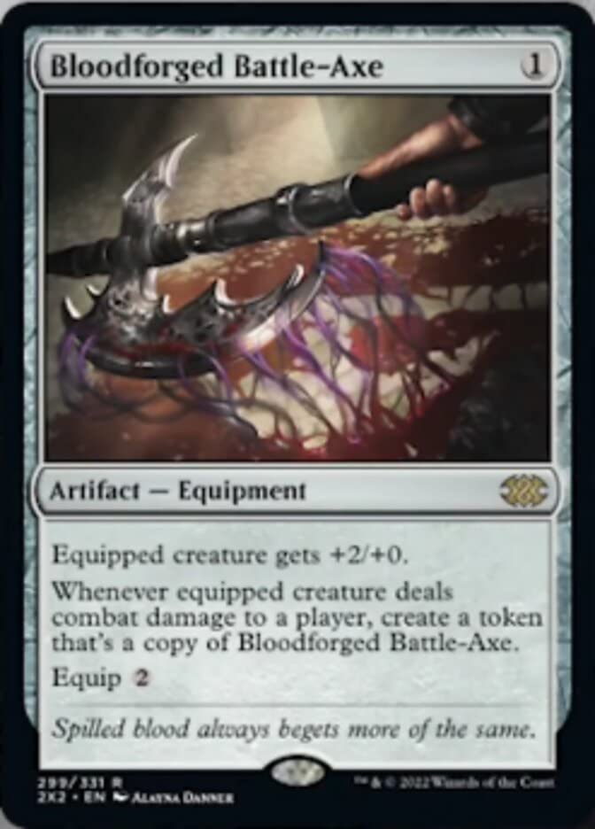 Magic: the Gathering - Bloodforged Battle-Axe (299) - Double Masters 2022