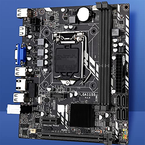 Misaso LGA 1155 Motherboard for Core I7 / I5 / I3 / Pentium/Celeron LGA1155 DDR3 M-ATX Motherboards H61