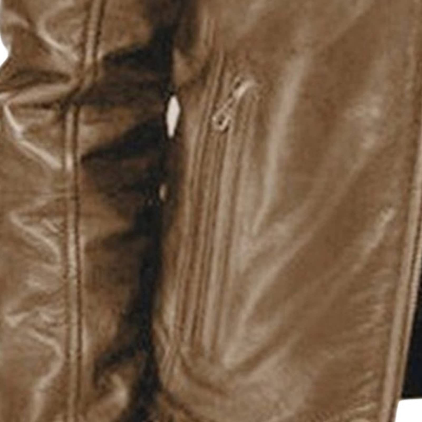 Maiyifu-GJ Men's Faux Leather Biker Jacket Vintage Motorcycle Jacket Outerwear Retro Stand Collar PU Leather Slim Fit Coat (Khaki,Small)