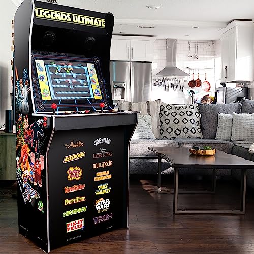 Legends Ultimate Arcade, Full Size Game Machine, Home Arcade, Classic Retro Video Games, Over 300 Licensed Arcade and Console Games, Action Fighting Puzzle Sports & More, WiFi, HDMI, Bluetooth