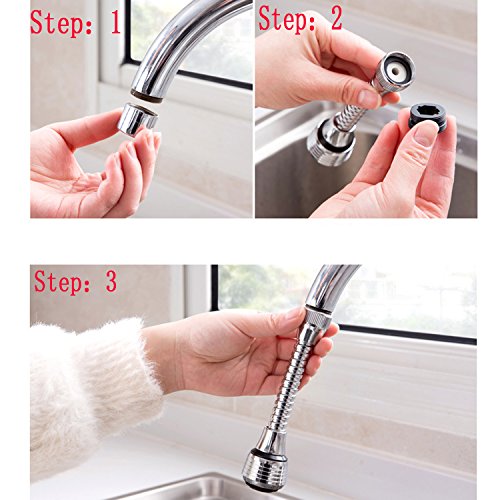 Kitchen Faucet Sprayer 360 Degrees Swivel, for Kitchen Sinks Sprayer Replacement Attachment, Laundry Sink Sprayer,Suitable for Thread Interface of Circular Faucet.Set of 1