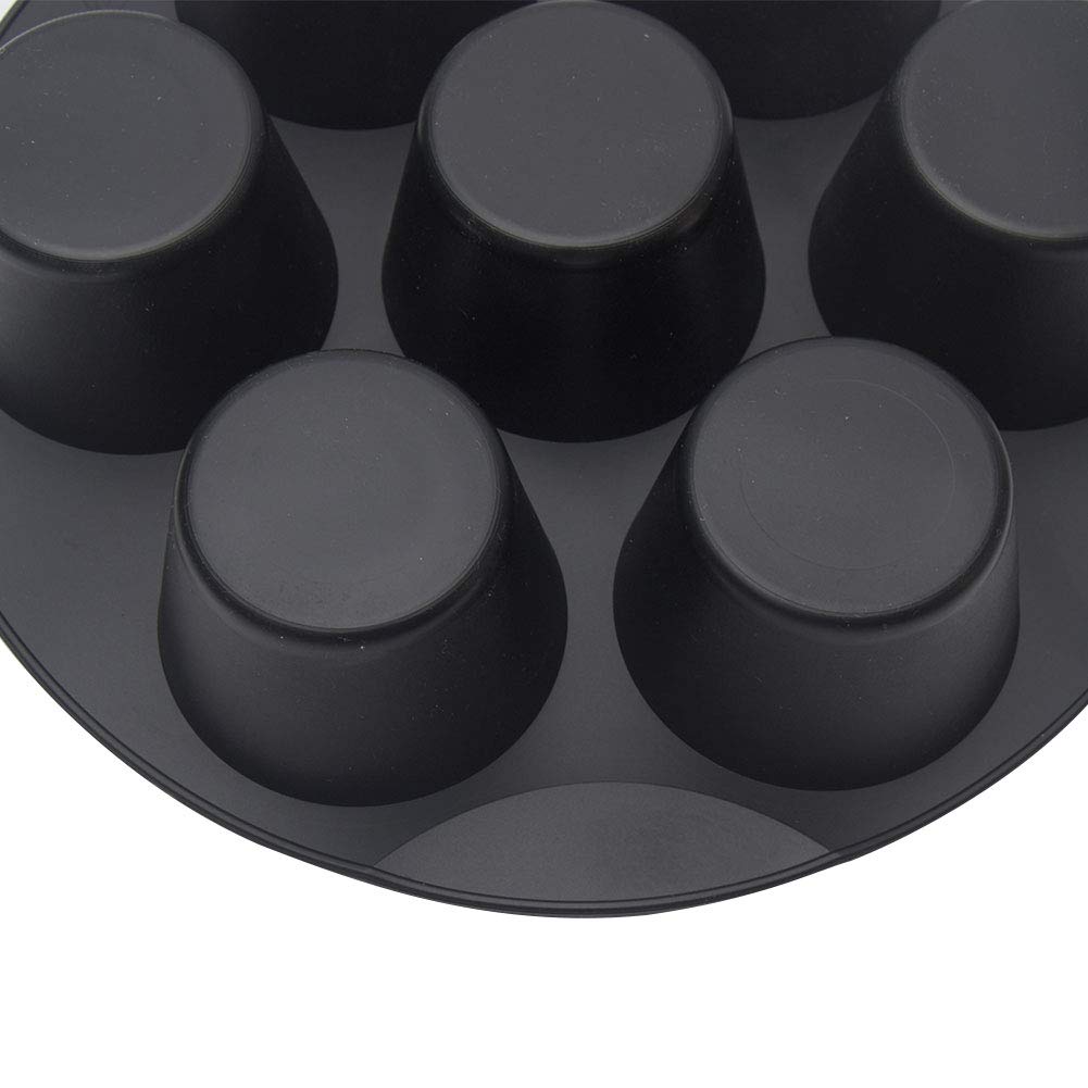 iayokocc 7 Cup Air Fryer Muffin Pan, 18cm Non-Stick Silicone Muffin Cake Cups Cupcake Baking Mold for Air Fryer Accessories, Perfect for Eggs Muffin, Cupcake Molds, Dishwasher Safe