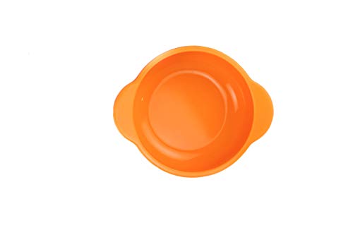 Honey Bear Kitchen Little Sturdy Silicone Snack Bowls (Set of 2, Orange Sherbet)
