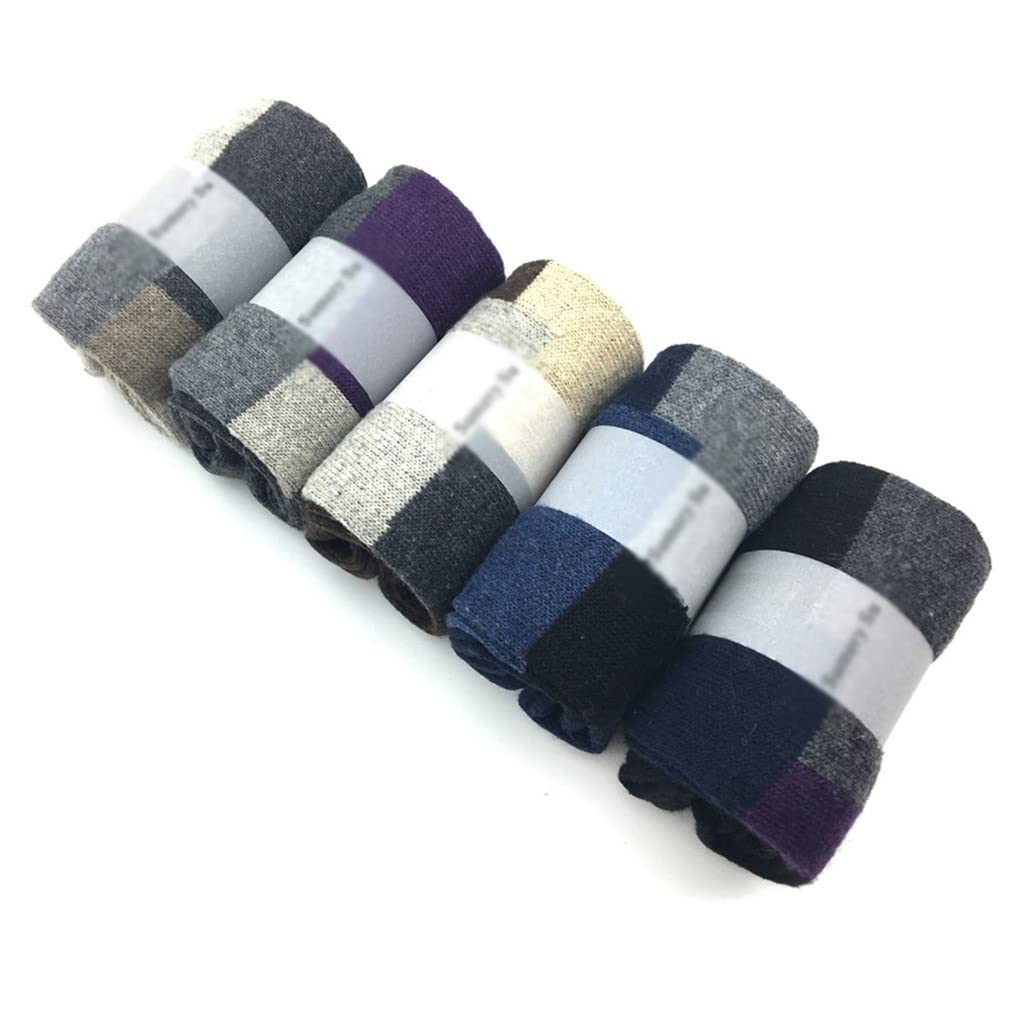 JIESEING 5 Pairs/Lot Socks Male Winter Warm Cashmere Breathable Casual Socks Mens Gift Socks
