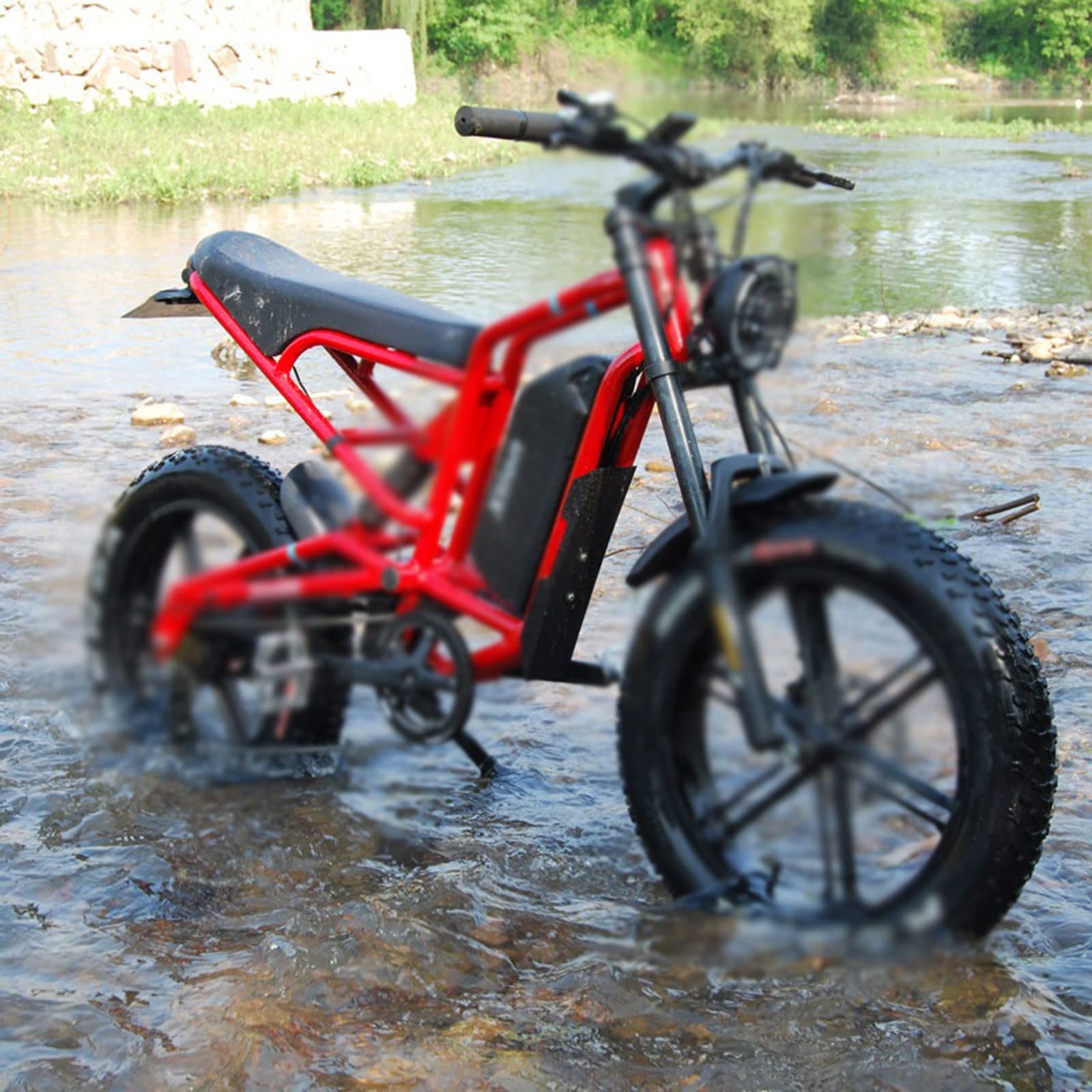 KOWMddzxc Electric Bycle Electric Bicycle Snow Beach Tire Lithium Battery Fat Tire Beach Variable Speed Electric Bicycle Snowmobile