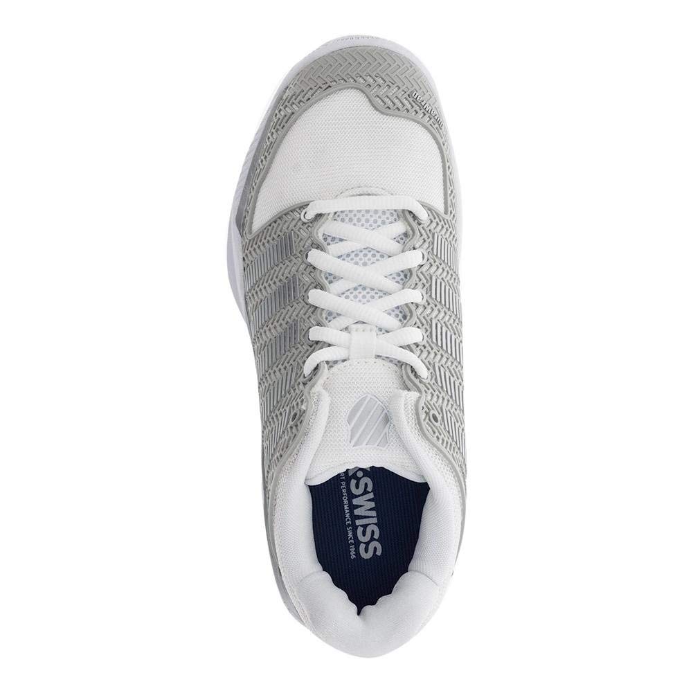K-Swiss Women's Hypercourt Express Tennis Shoe, White/Silver, 8 M