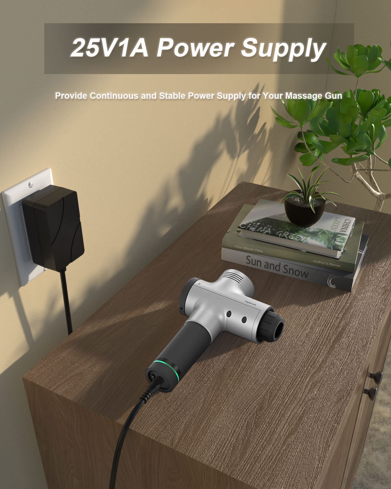 Massage Gun Charger for DC 24V or 25.2V Brushless Motor Massage Gun Charging Cord for Hypervolt, Taotronics, Opove, Toloco, Legiral, Bobbito, Phoenix, CHIROGUN, Cholas, Aldom Battery Charger