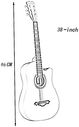 Guitar Kit, String Instrument Electronic Guitar Acoustic Guitar Beginner Ballad Musical Instrument Student Practice Handmade Spruce Metal Steel String Waterproof Backpack Tuner (Color : Black, Size