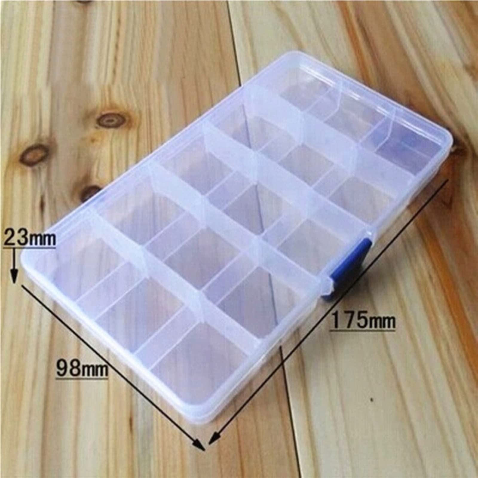 KOWMsnh Closet Mounted Storage 15 Compartment Box Fishing Equipment Fishing Bait Hooks Storage Box Bait Organizer Sorting Box Fishing Accessories