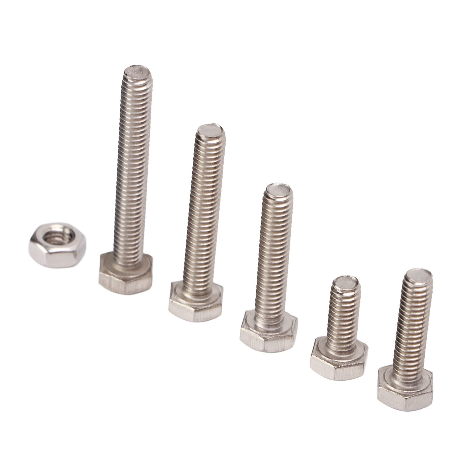Metric Hex Bolts Screws, M4 Hex Bolt Set Easy to Maintain for Machinery