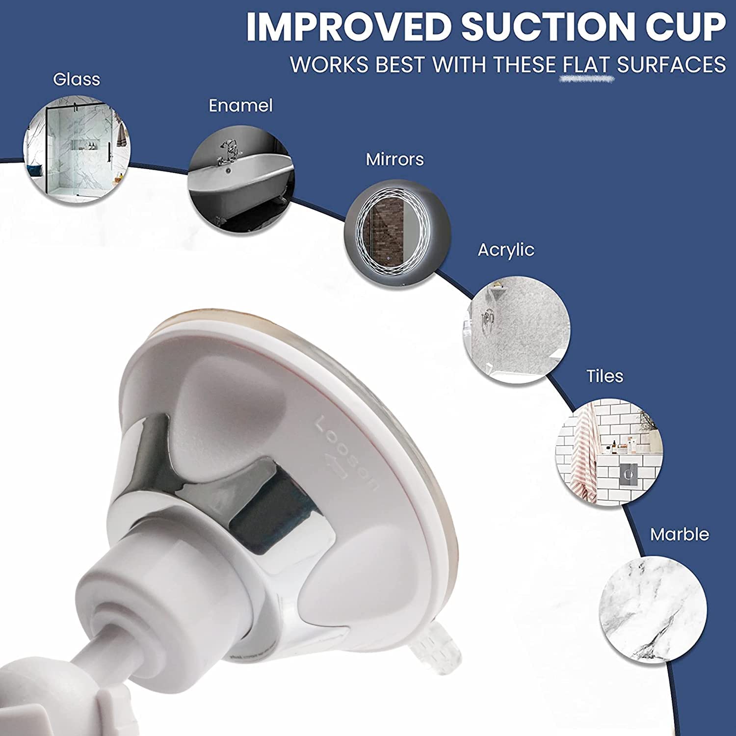 MIRRORVANA Fogless Shower Mirror for Shaving with Upgraded Suction and Black Large & Comfy Hand Held Mirror with Handle (Double-Sided) Bundle