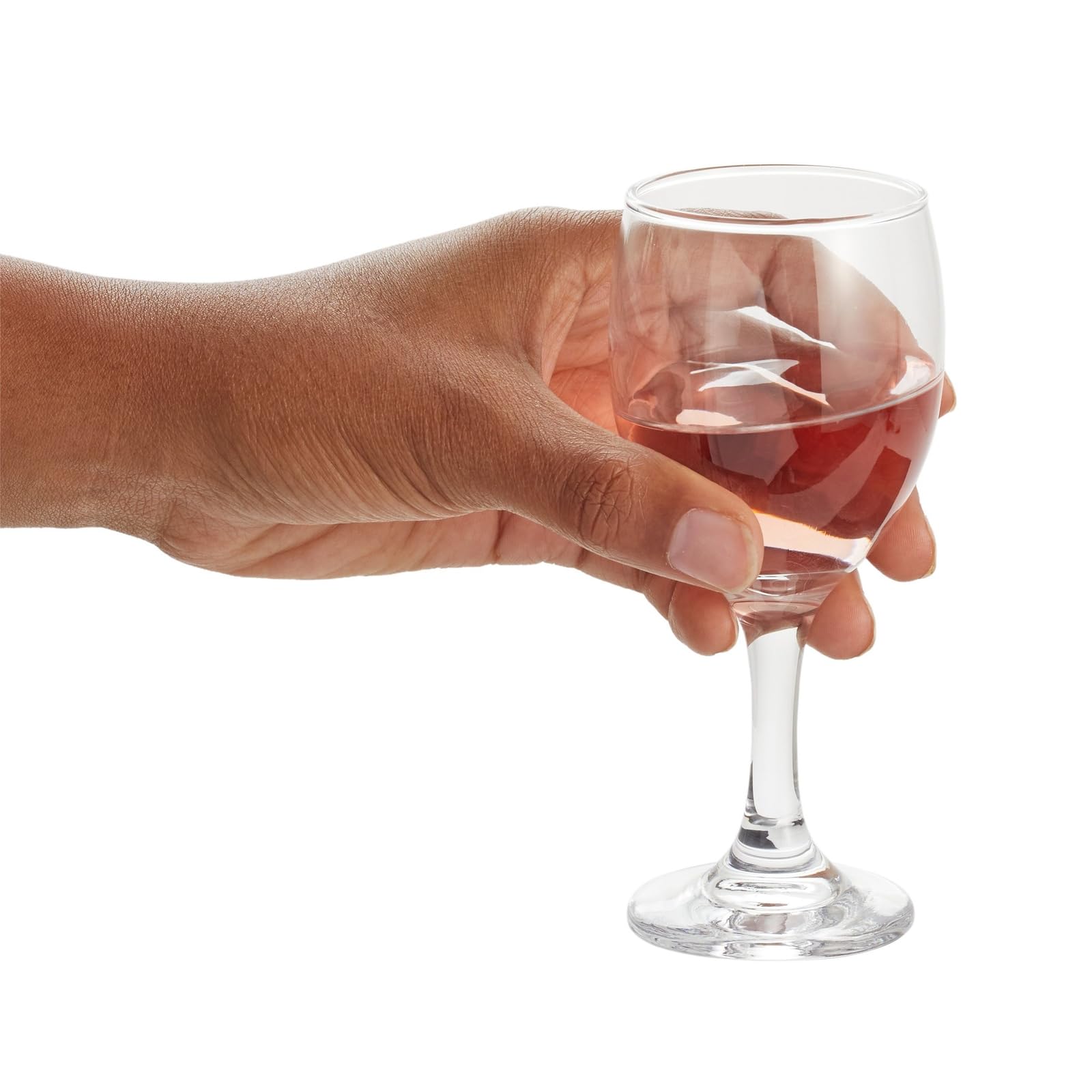 Juvale Stemmed Wine Glasses, Set of 4 for Housewarming Gift, Anniversary, Wedding (4.5 oz)