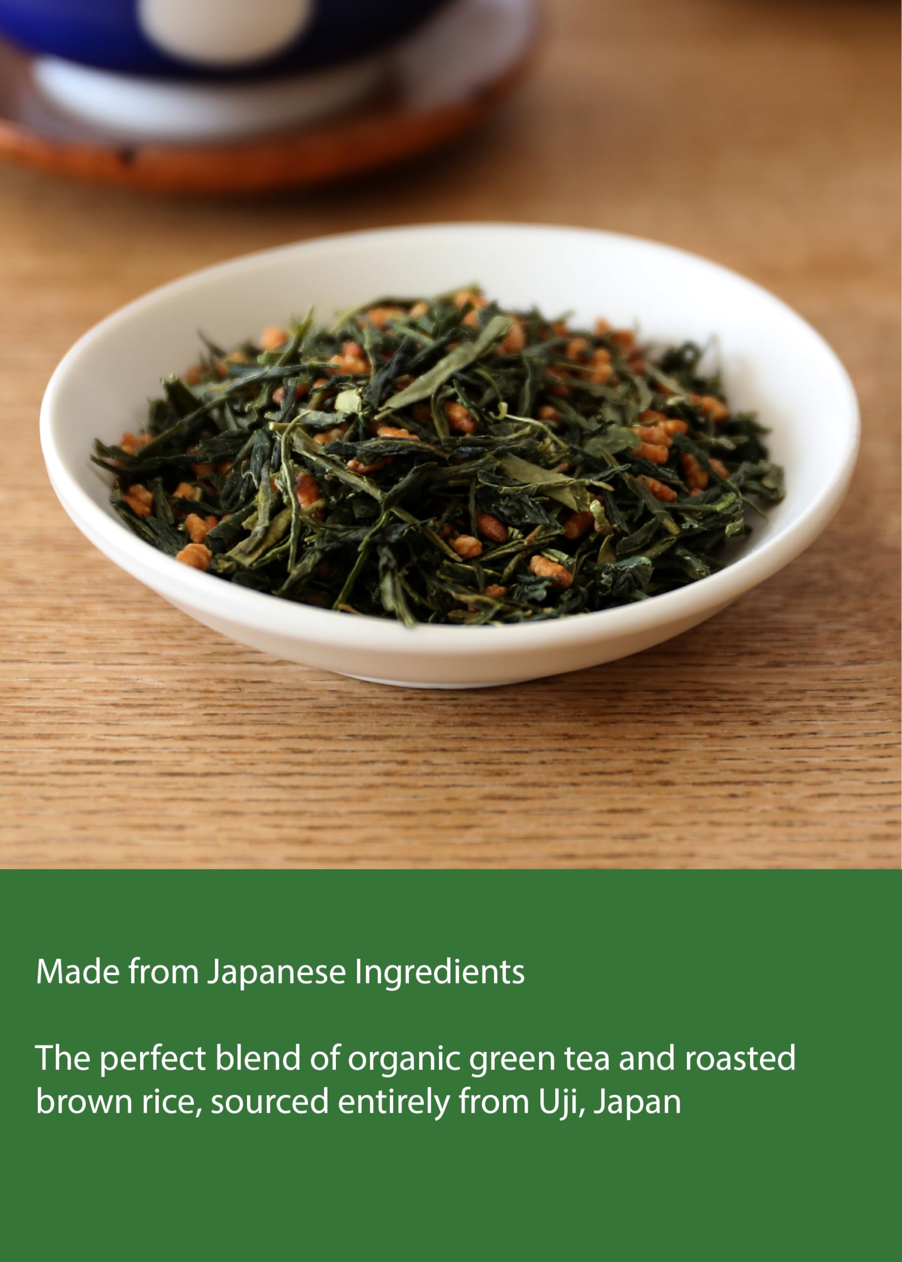 Kawashimaya Organic Genmaicha, Green Tea with Roasted Brown Rice, Loose Leaf, Made in Japan 12.69 oz (360g)