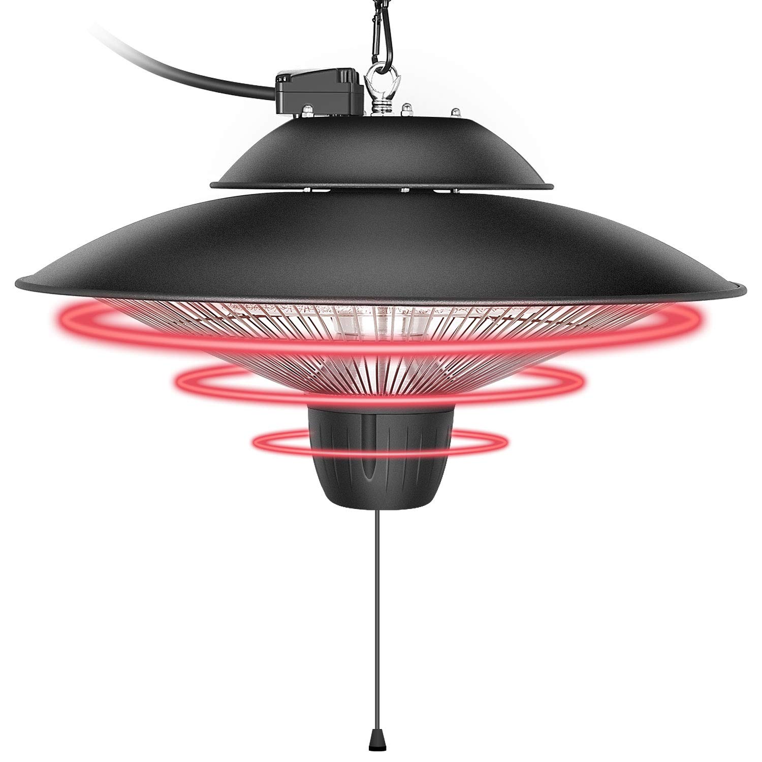 iPower Simple Deluxe Ceiling Mounted Patio Outdoor Heater for Balcony, Courtyard,With Overheat Protection