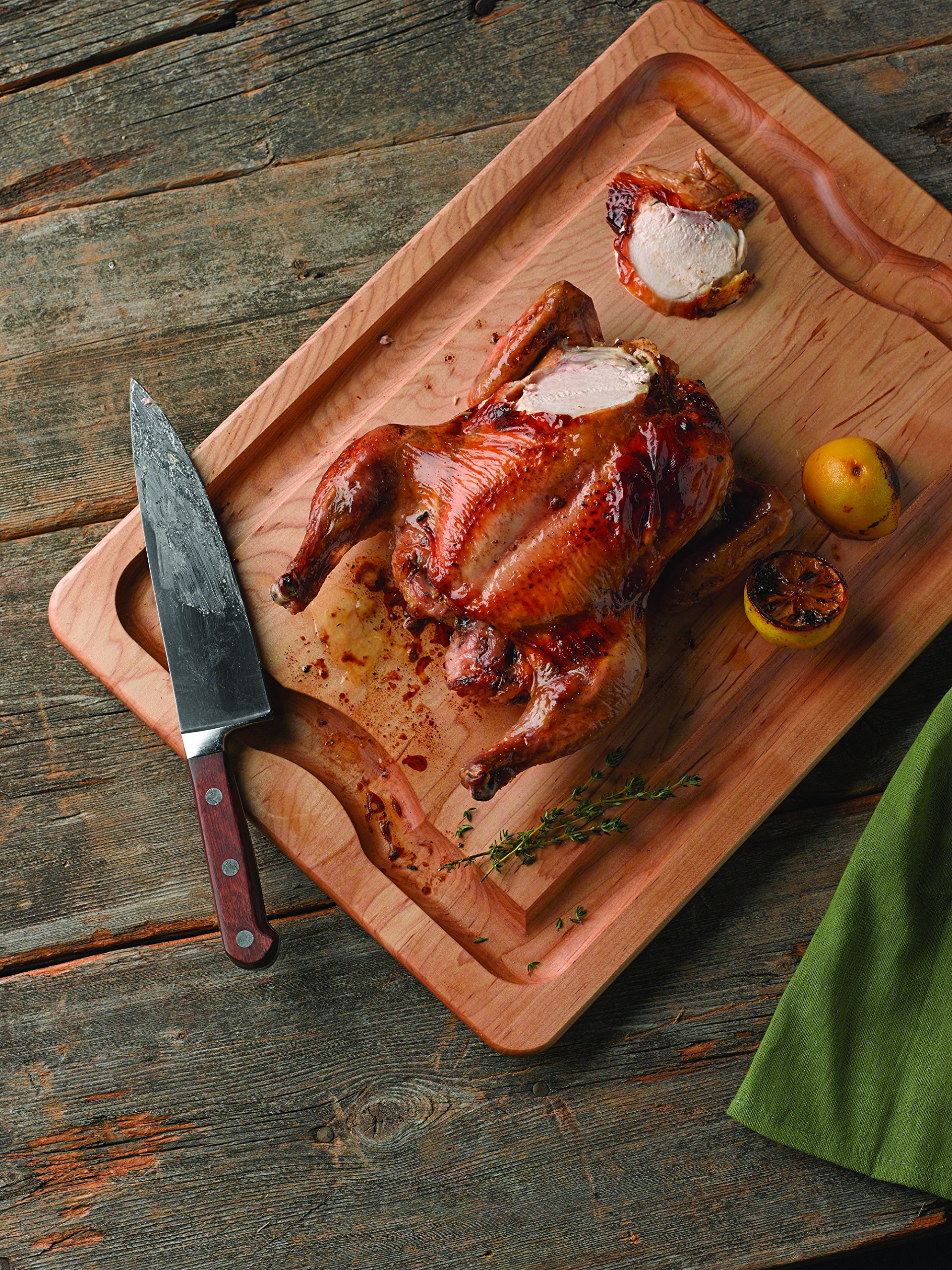J.K. Adams 20-Inch-by-14-Inch Sugar Maple Wood Barbeque Carving Board
