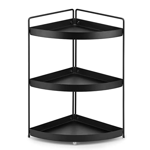 Lvssci Corner Shelf 3 Tier Bathroom Countertop Organizer ,Kitchen Bathroom Countertop Perfume Trays for Dresser Cosmetic Makeup Organization Standing Shelves Space Saving Holder