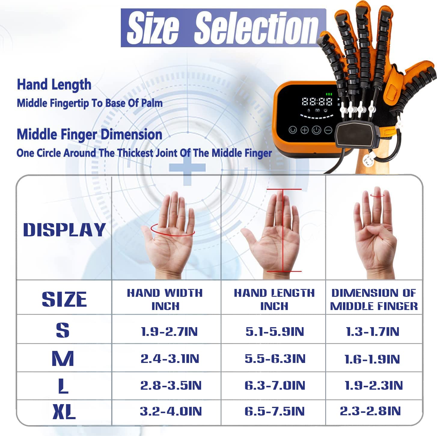 KCYXSMAX Rehabilitation Robot Gloves Flexion & Finger Exerciser Gloves Hand Strengthener Physical Therapy Equipment for Stroke Hemiplegia Hand Dysfunction Patient 9 Intensity Gears 3 Training Modes