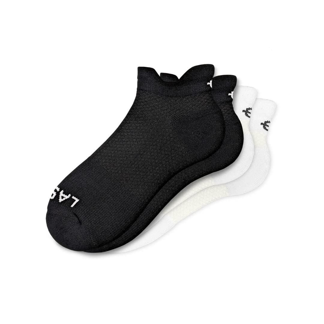 Lasso Performance Compression Athletic Socks β Increase Circulation While Running, Cycling, & Exercising - 2-Pack Mix (2 Pairs) Low Tab - Small