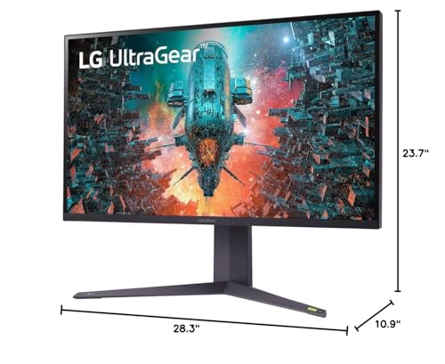 LG 32GQ950-B 32 inch Ultragear UHD 4K Nano IPS with ATW 1ms 144Hz Monitor Bundle with Deco Gear HDMI Cable 2 Pack + Gamer Surface Mousepad + Screen Cloth