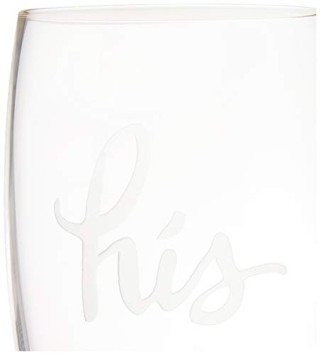 Kate Spade Two of A Kind 2Pc His and Hers Beer Mugs, 2 Piece Set, Clear