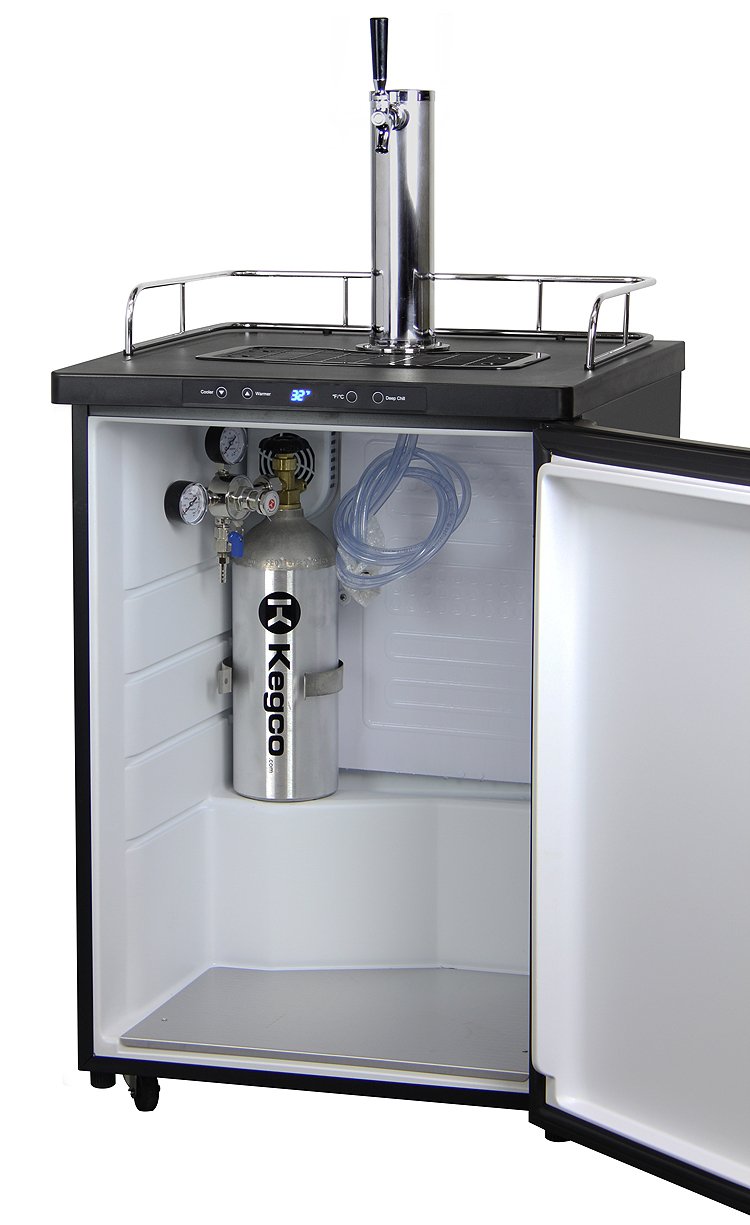 Kegco K309X-1 Keg Dispenser, 1 Faucet, Black Stainless Steel