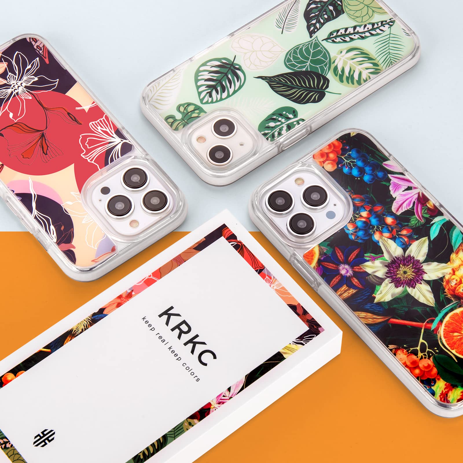 KRKC Compatible with iPhone 13 Pro Max Case, Clear Phone Case Cover with TPU Bumper Full Protecttion and Silm PC Hard Back, Aesthetics Designed for iPhone 13 Pro Max 6.7", (Street Graffiti)