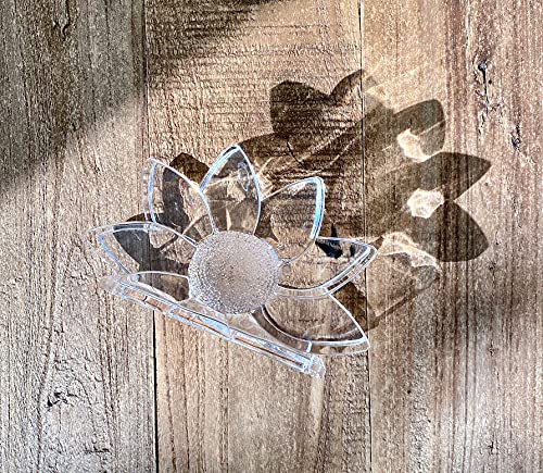 KLIFA- SUNFLOWER Acrylic Napkin Holder, Freestanding Tissue Dispenser, Countertop, Clear